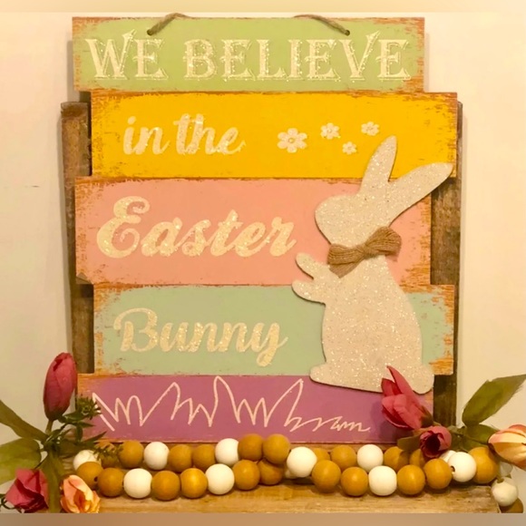 Holiday | We Believe In The Easter Bunny Sign | Poshmark